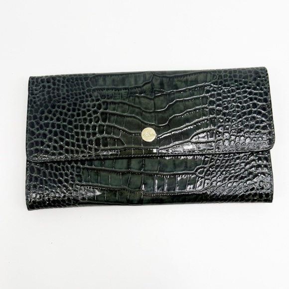 Abas | Bags | Abas American Alligator Flat Envelope Clutch Leather ...
